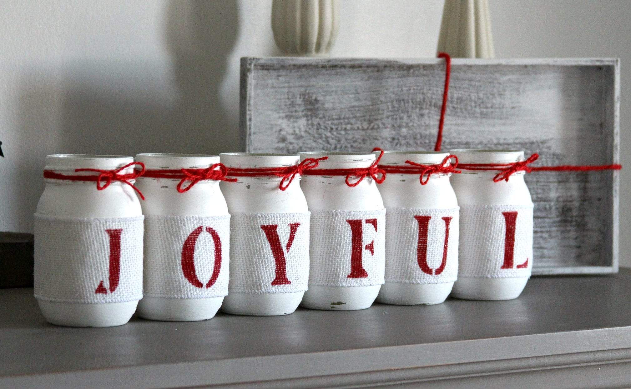 Rustic Christmas Home Decor | Joyful Table Decor - Two Sided